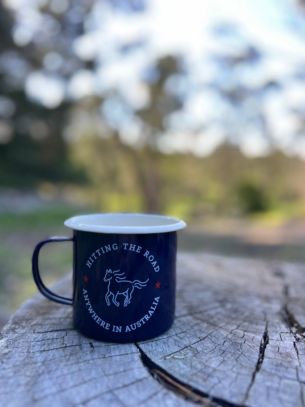 The Flinders Enamel Mug – Brumby in the Moonlight